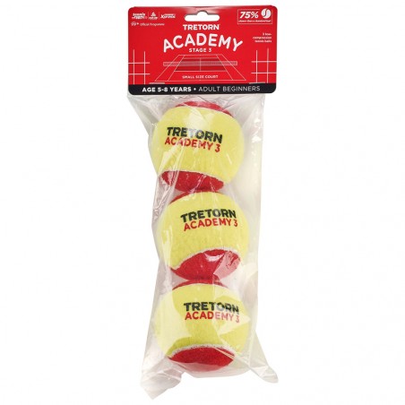 Sachet de 3 Balles Tretorn Academy Red : Achat Tretorn Academy Red au ...